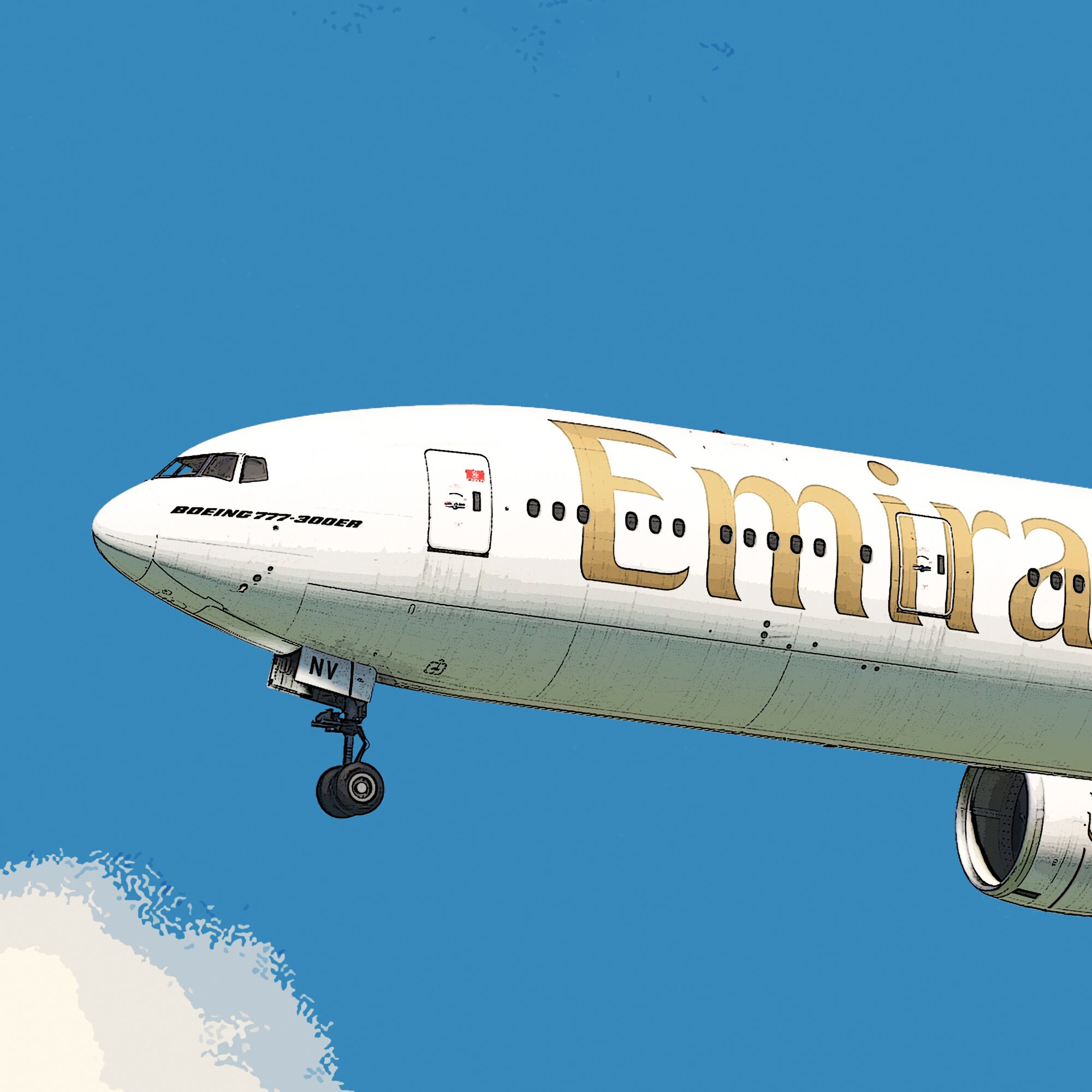 Emirates Boeing 777 Poster - Fine Aviation Artwork - Airplane Posters ...