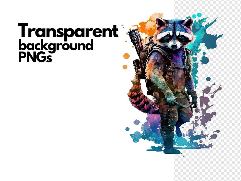 Space Raccoon Clipart Bundle 20 Banner Pngs Watercolor Guardians Galaxy ...