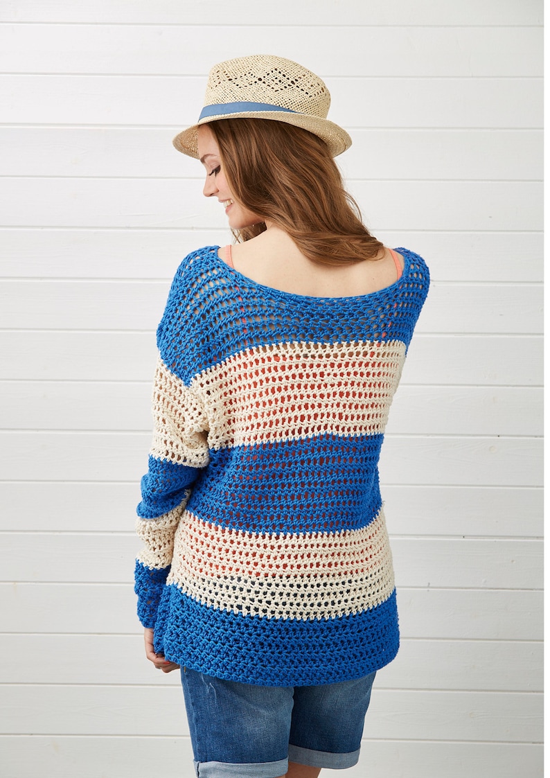 Striped Sweater - Crochet PDF Pattern- Easy Make - Etsy