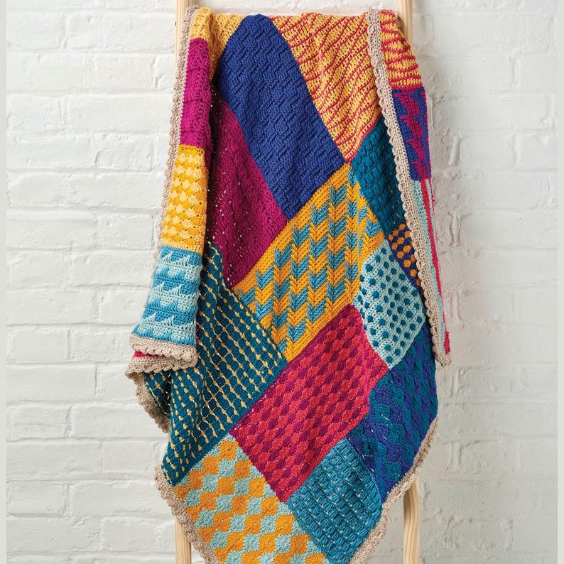 Crochet Stitch Sampler Blanket Pattern - Hook and Learn (PDF Download ...