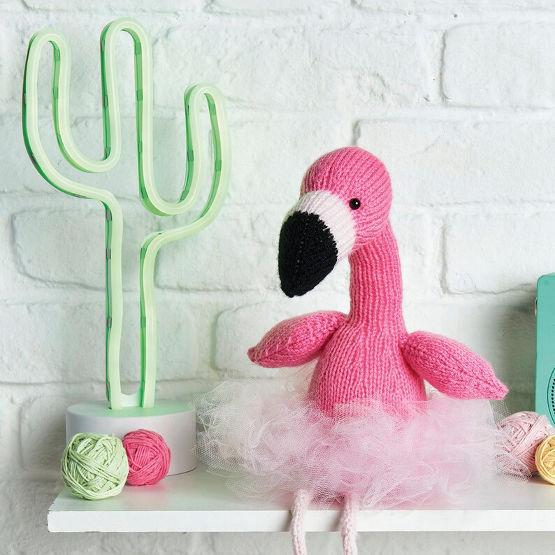 KNITTED Flamingo Pattern - Ballerina Toy - PDF Download Only - Etsy