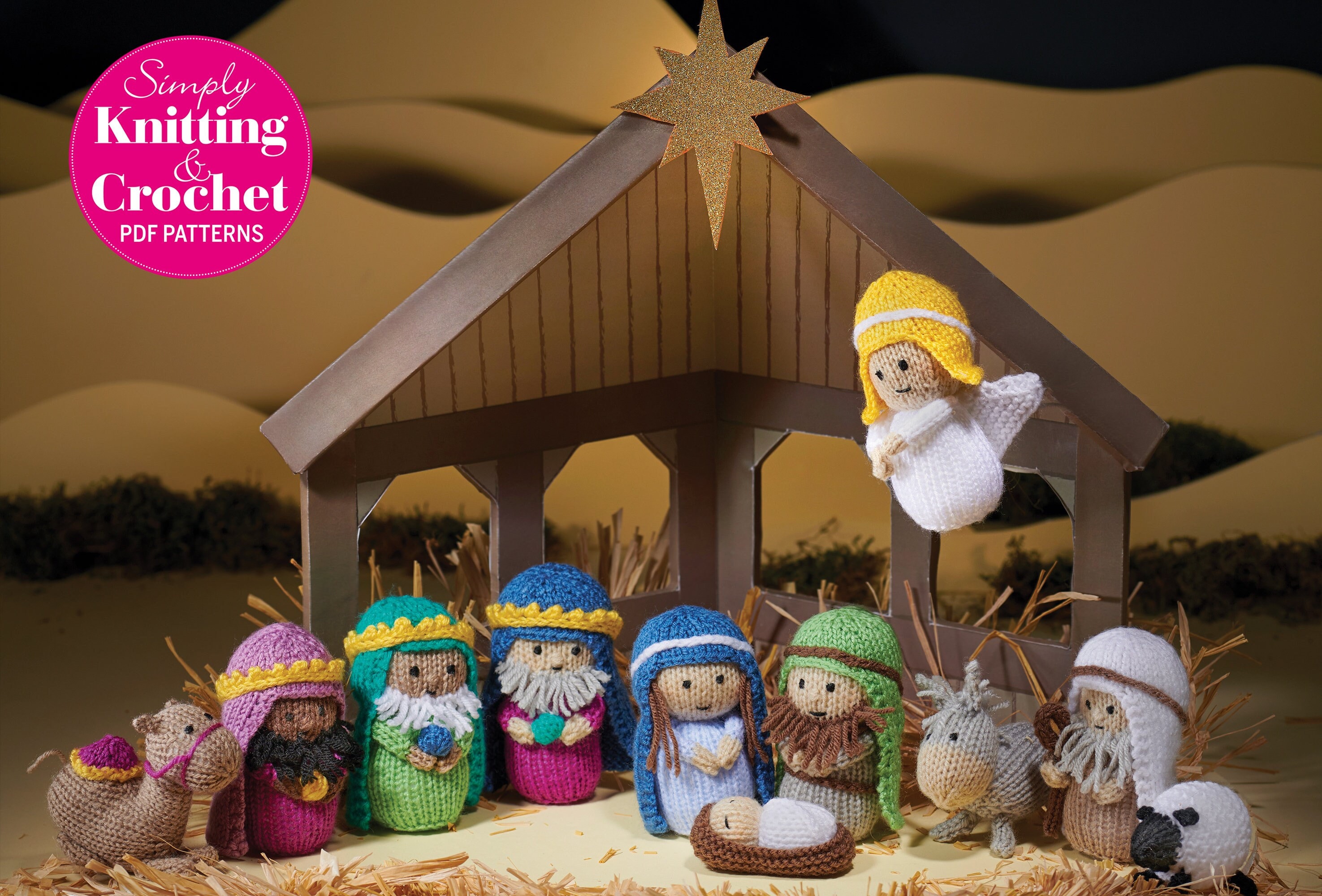 KNITTED Nativity Pattern - Christmas Knitting Pattern - PDF Download ...