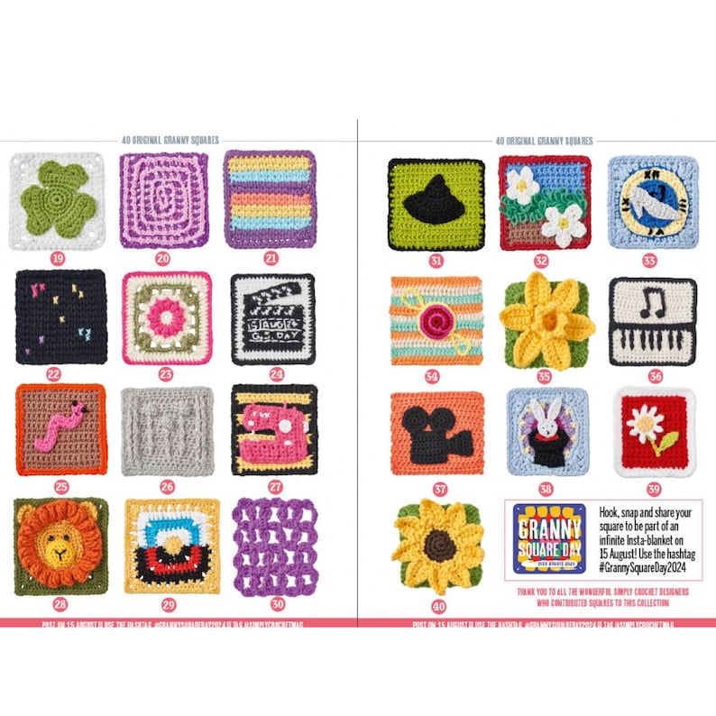 40 Granny Square Crochet Patterns: Simply Crochet Magazine (PDF Pattern ...