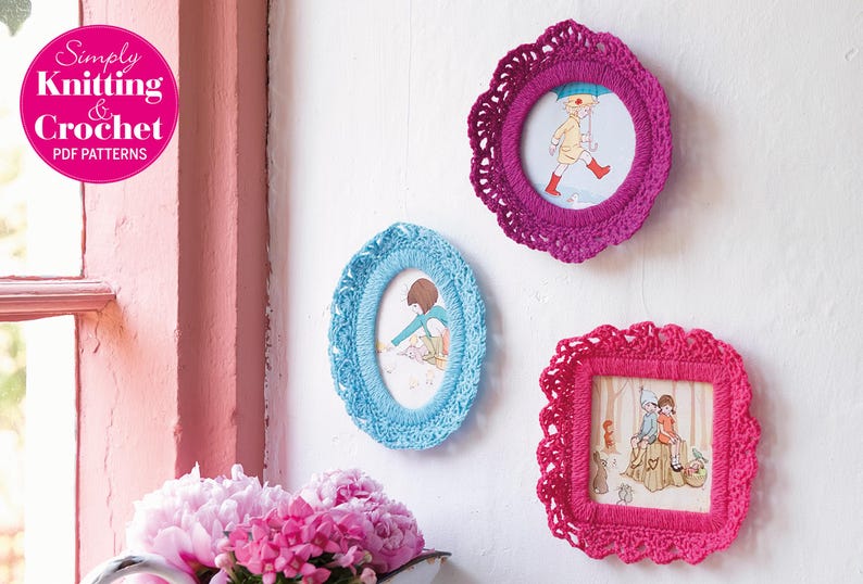 Crochet Photo Frame Pattern - 3 Patterns Set - Picture Frame - Etsy