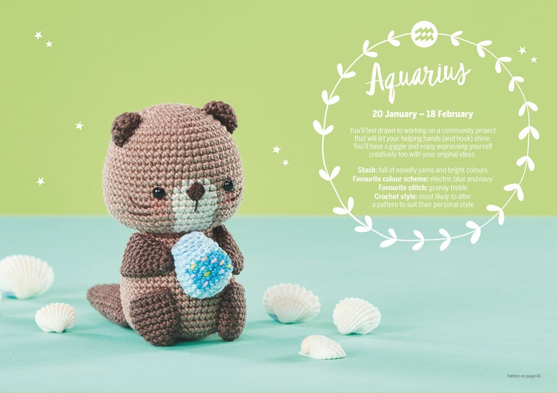 Amigurumi Aquarius Otter Crochet Pattern: Kawaii Inspired Zodiac (PDF ...