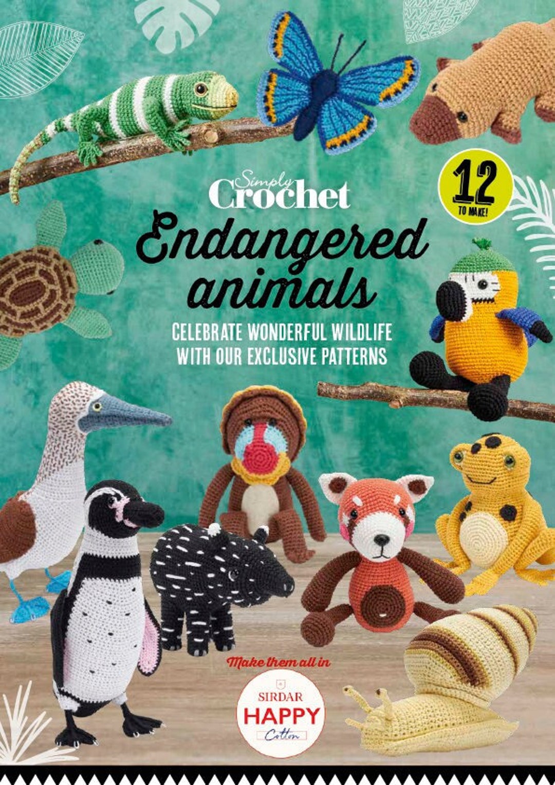 Amigurumi Endangered Animals Crochet Pattern: 12 Pattern Booklet (PDF ...