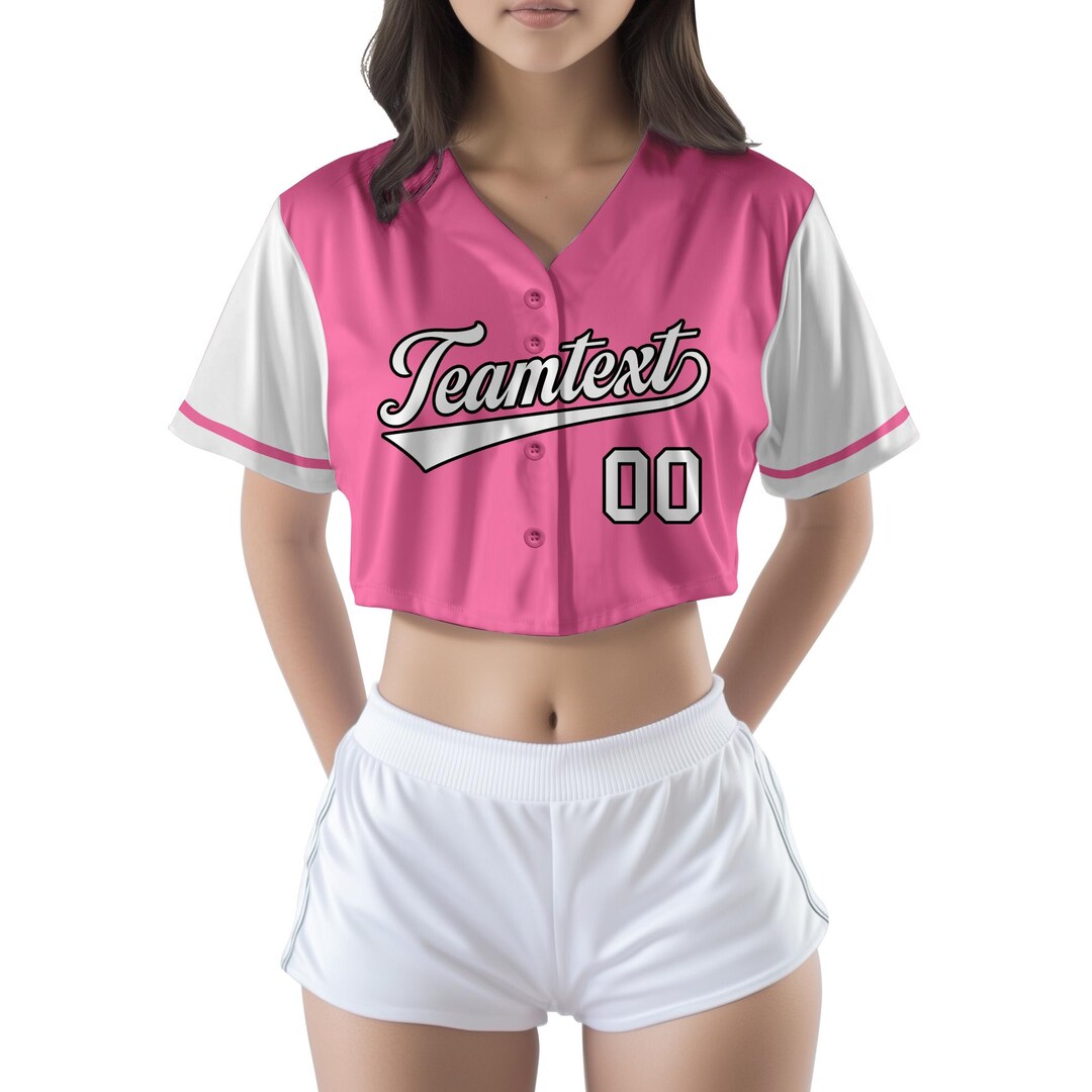 Custom Cheerleading Crop Uniform Women’s Jersey With Embroidery or Heat ...
