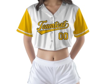 Striped Cheerleading Crop Top Women’s Custom Name Number Uniform ...
