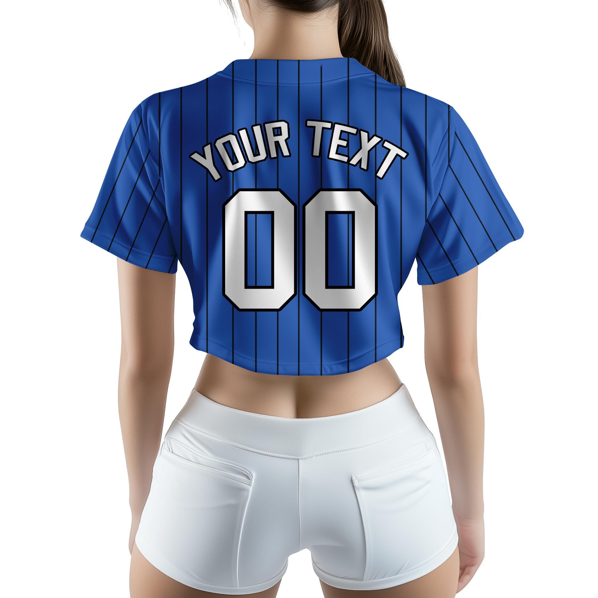 Striped Cheerleading Crop Top Women’s Custom Name Number Uniform ...