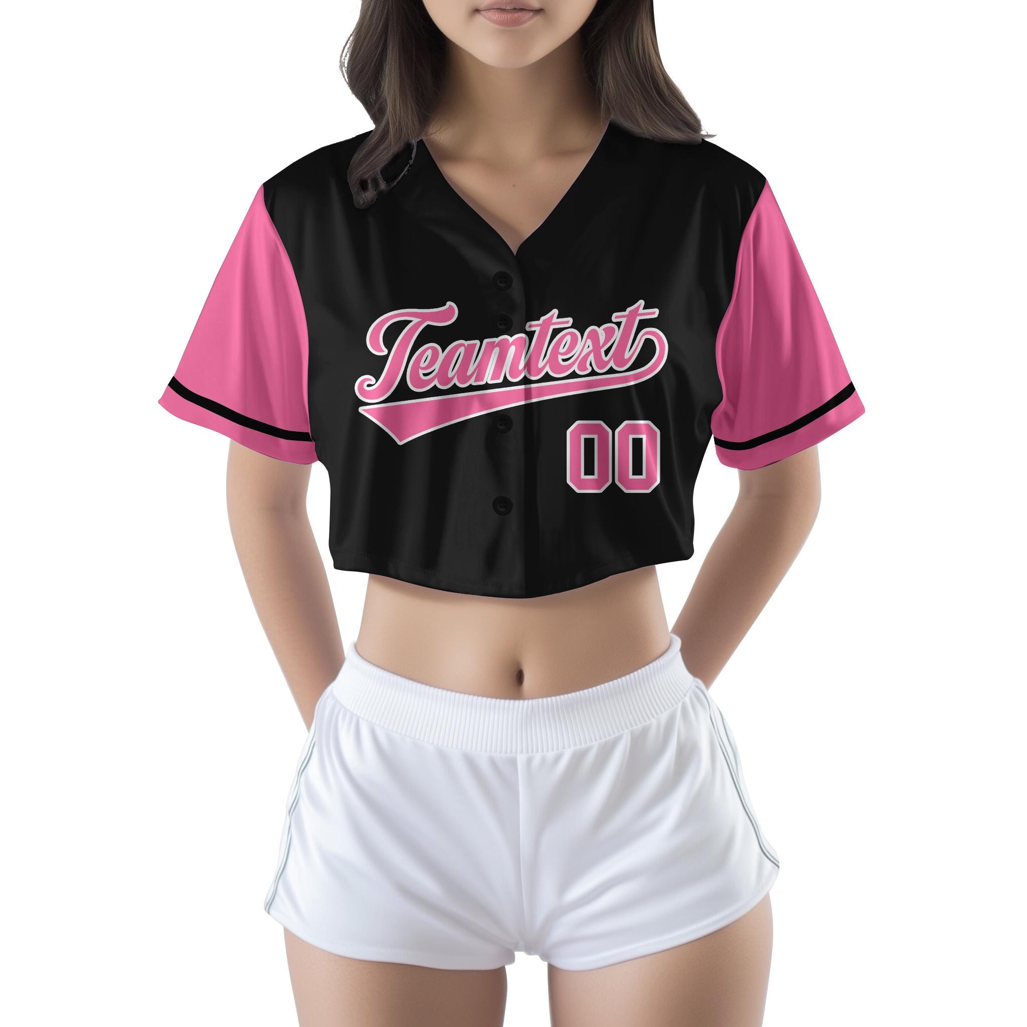 Custom Cheerleading Crop Top Women’s Jersey With Name Number Embroidery ...