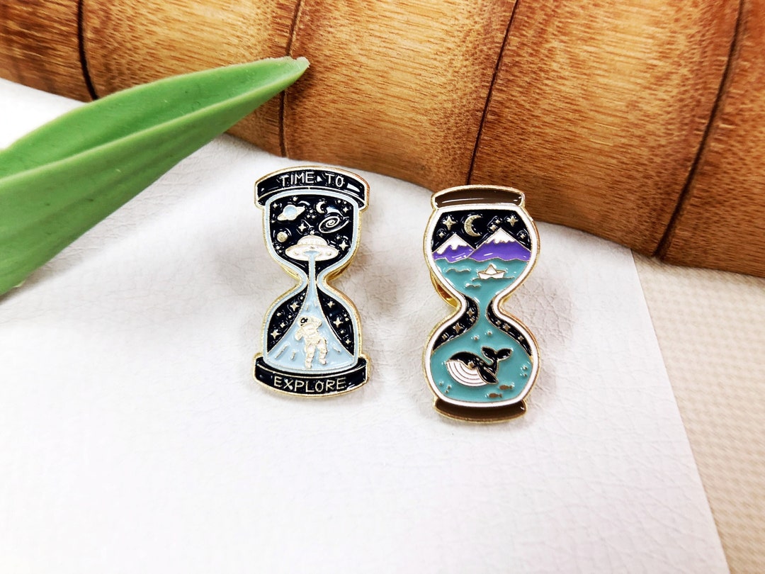 Hourglass Enamel Pin Cute Enamel Pins Kawaii Pins Hard Enamel - Etsy