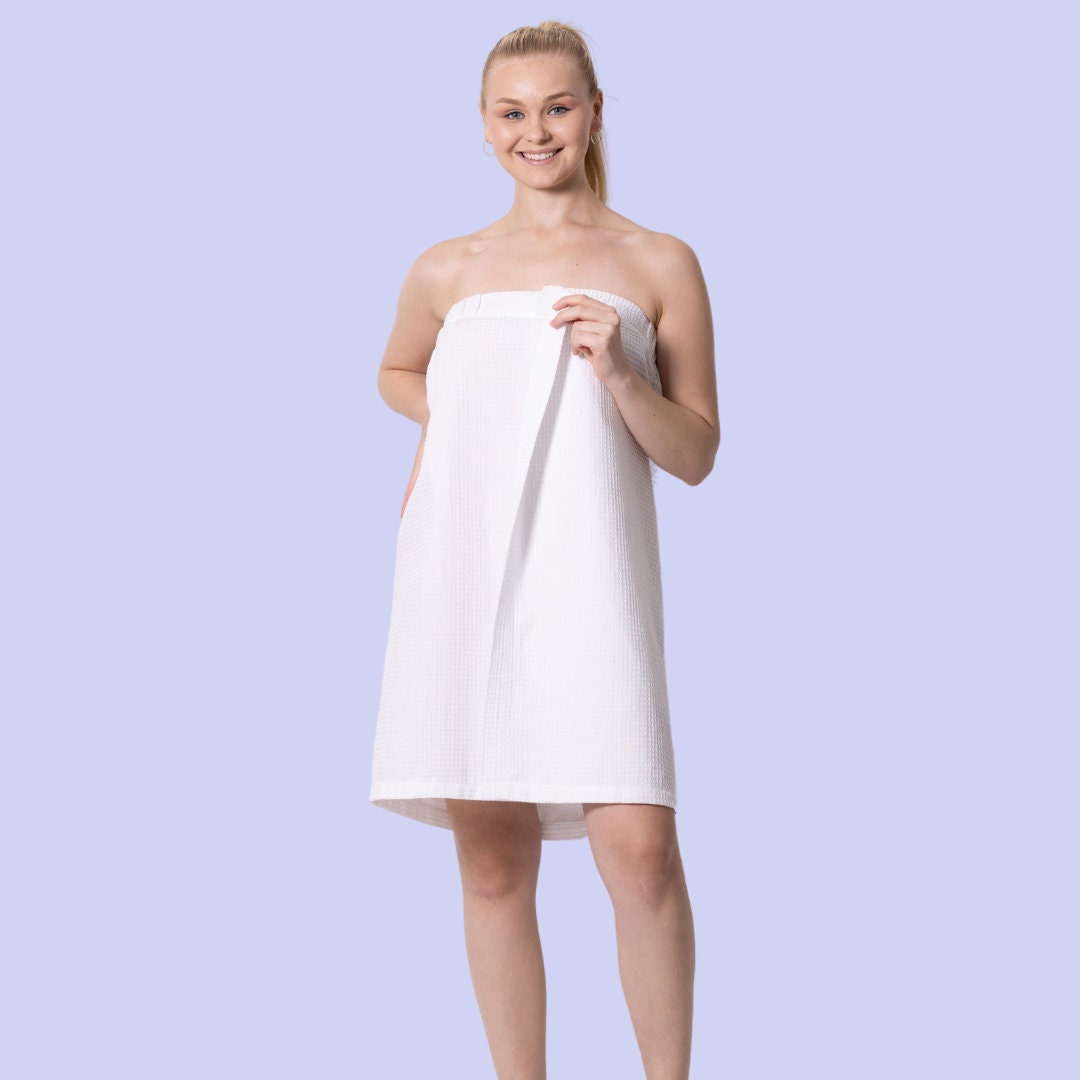Custom Embroidered Waffle Weave Adjustable Body Wrap, Spa Wrap ...