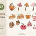 Groovy Retro Autumn Clipart, Fall Clipart, Autumn Png, Thanksgiving Png ...