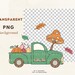 Groovy Retro Autumn Clipart, Fall Clipart, Autumn Png, Thanksgiving Png ...