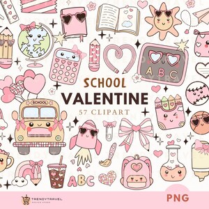 Groovy School Valentine Clipart Pink Valentines Png Teacher Valentine ...