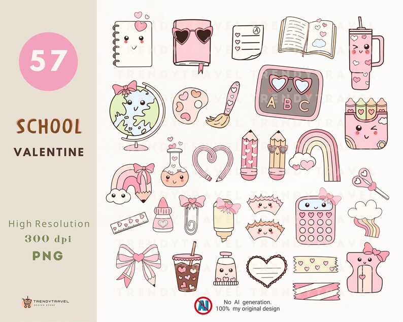 Groovy School Valentine Clipart Pink Valentines Png Teacher Valentine ...