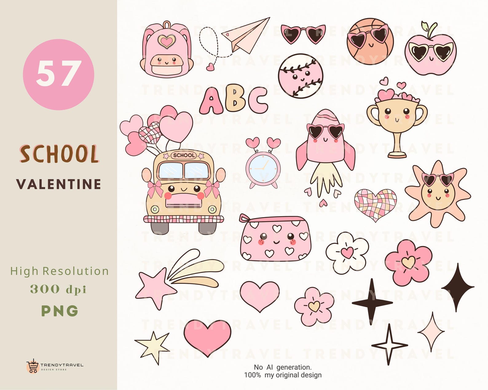 Groovy School Valentine Clipart Pink Valentines Png Teacher Valentine ...