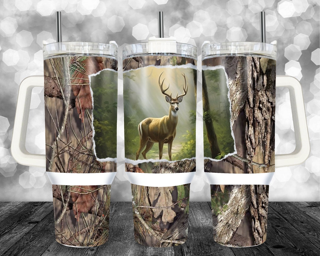 Deer Camo Tumbler Sublimation Transfer Mens Tumbler Designs Hunting ...