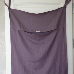 Large Linen Laundry Bag With Loops, Custom Colour Hanging Laundry ...