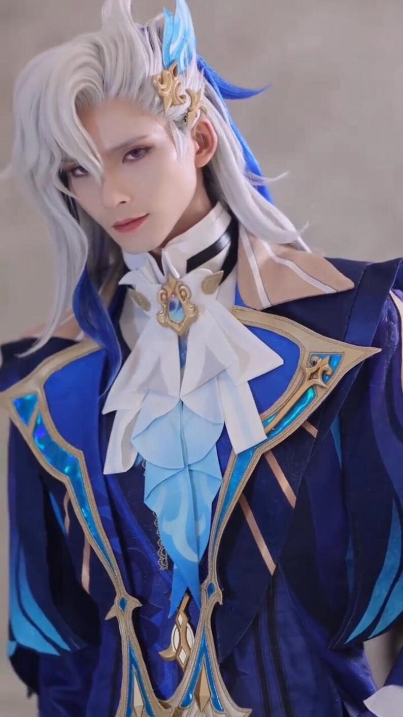 Genshin Impact Neuvillette Cosplay Costume Neuvillette Wig - Etsy Canada