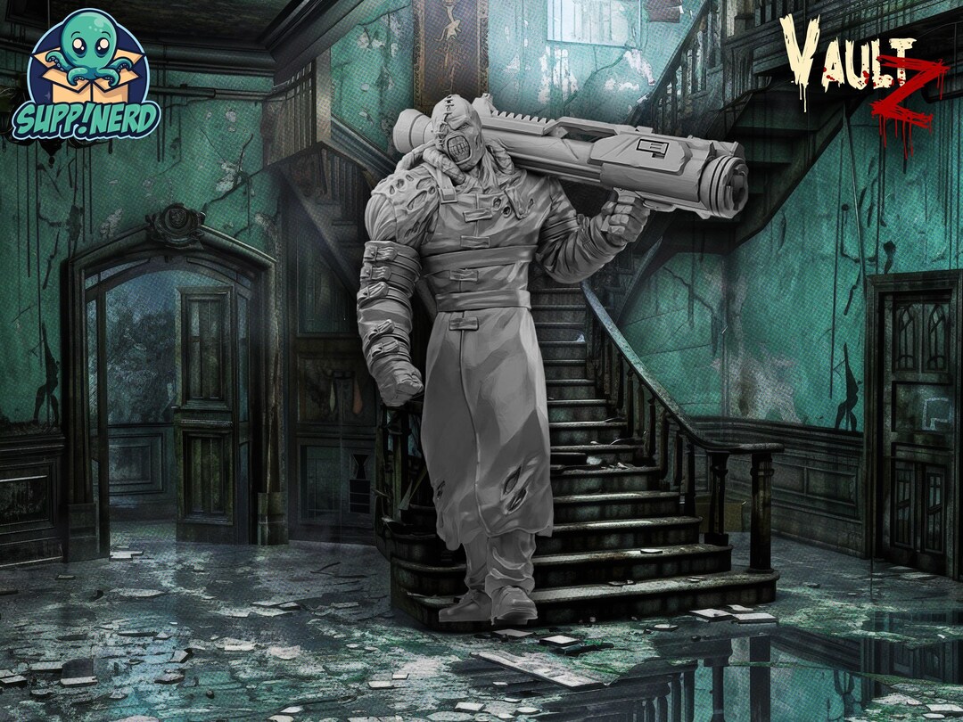 Nemesis Resident Evil Miniatures Video Game Collectible 28mm-30mm-32mm ...