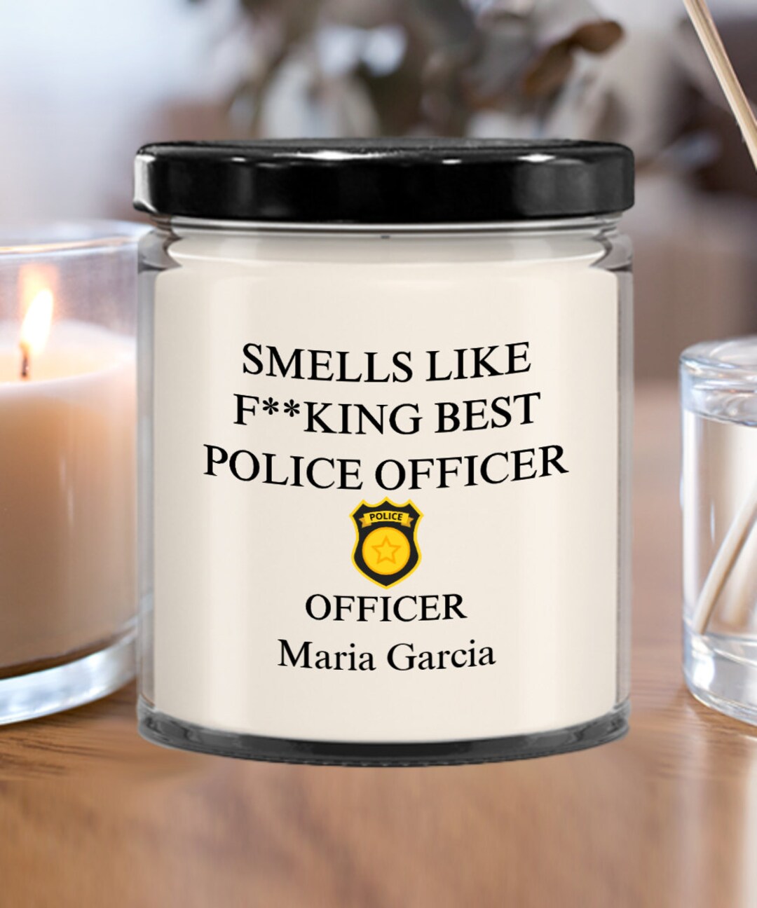 Police Officer Gift-police Academy Graduation Gift-custom Name Candle ...