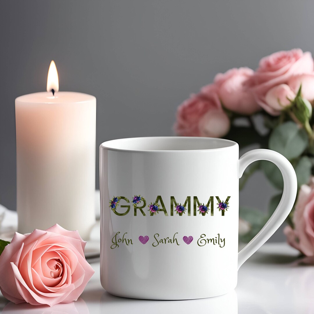 Grammy Mug With Kids Names, Personalized Grammy Mug, Grammy Gift ...