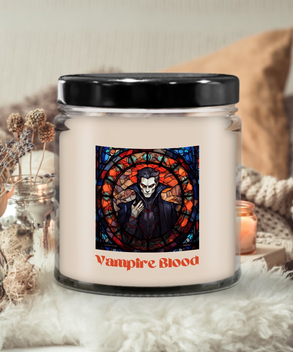 Vampire Blood Candle, Stained Glass Halloween Candle, Vampire Candle ...
