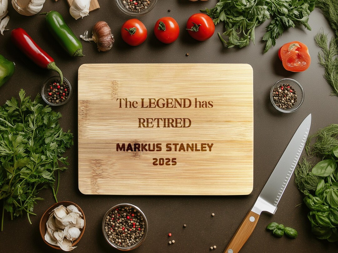 Retirement Cutting Board-cutting Board Custom-corporate Gift-employee ...