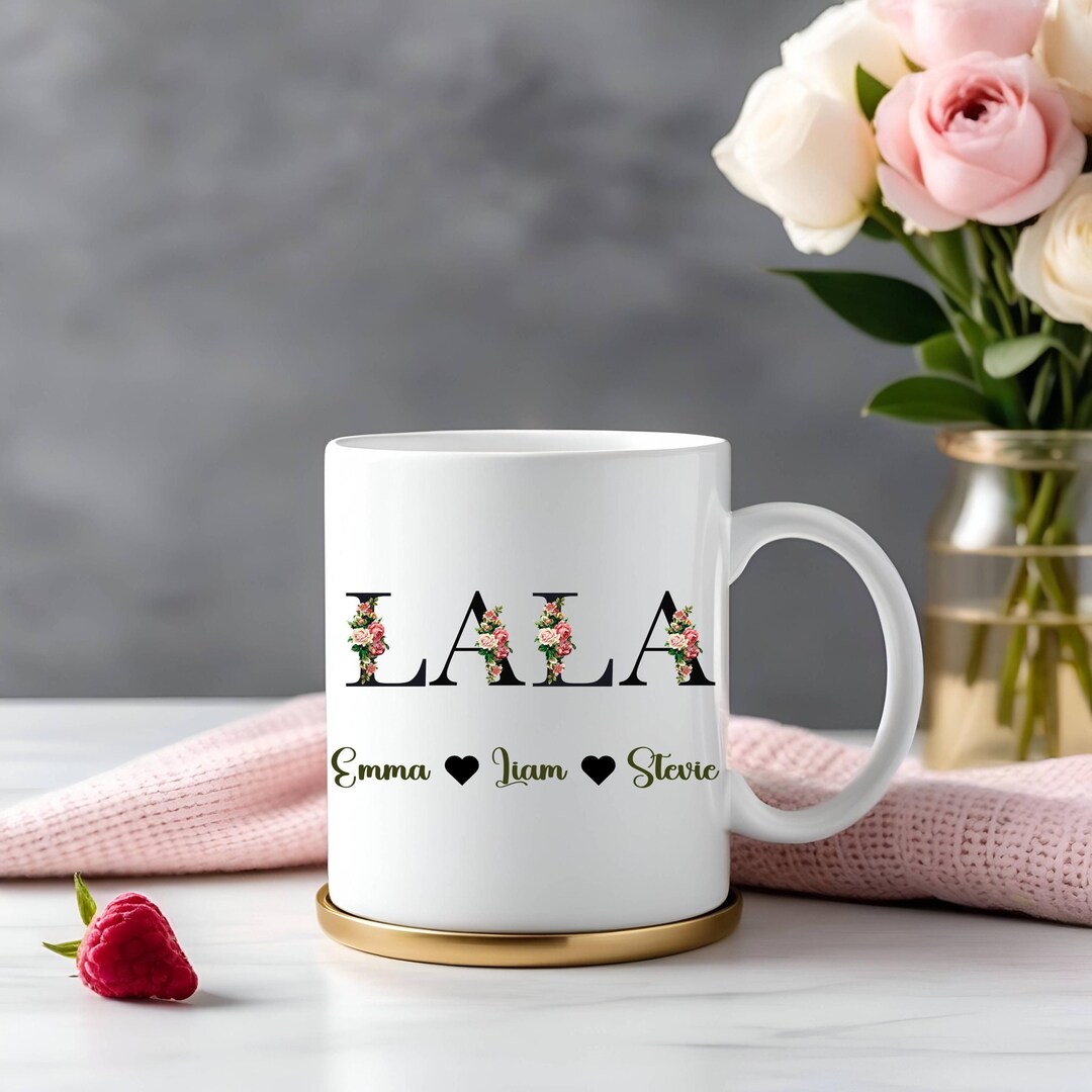 Lala Mug With Grandkids Names-personalized Lala Mug-custom Lala Gift ...