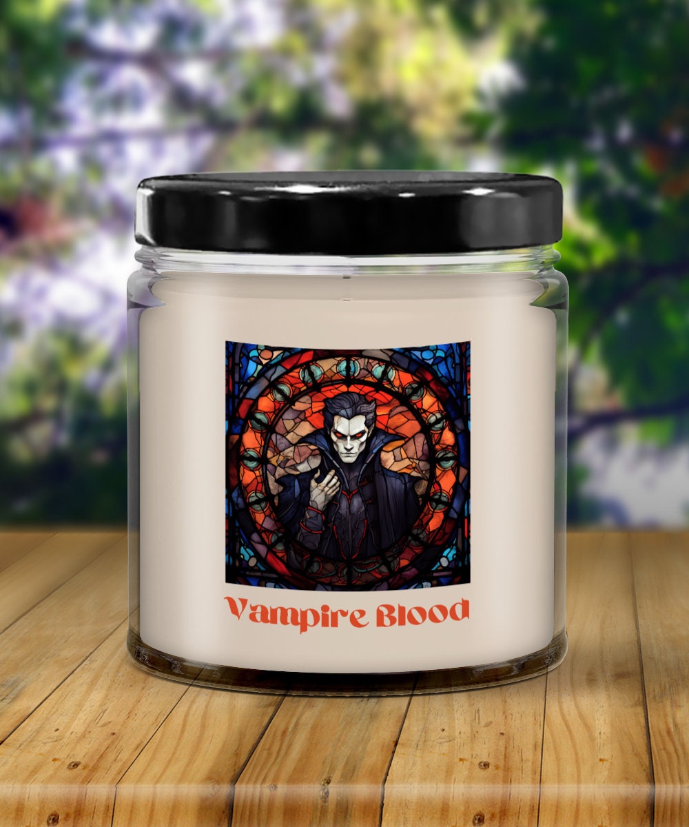 Vampire Blood Candle, Stained Glass Halloween Candle, Vampire Candle ...