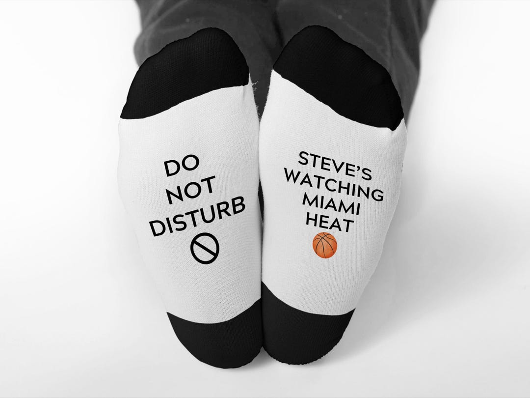 Custom Do Not Disturb Watching Miami Heat Name Socks-nba Fan Gift-heat ...