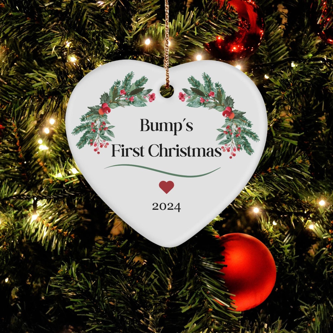 Bumps First Christmas Bauble-baby Bump Ornament-christmas Pregnancy ...