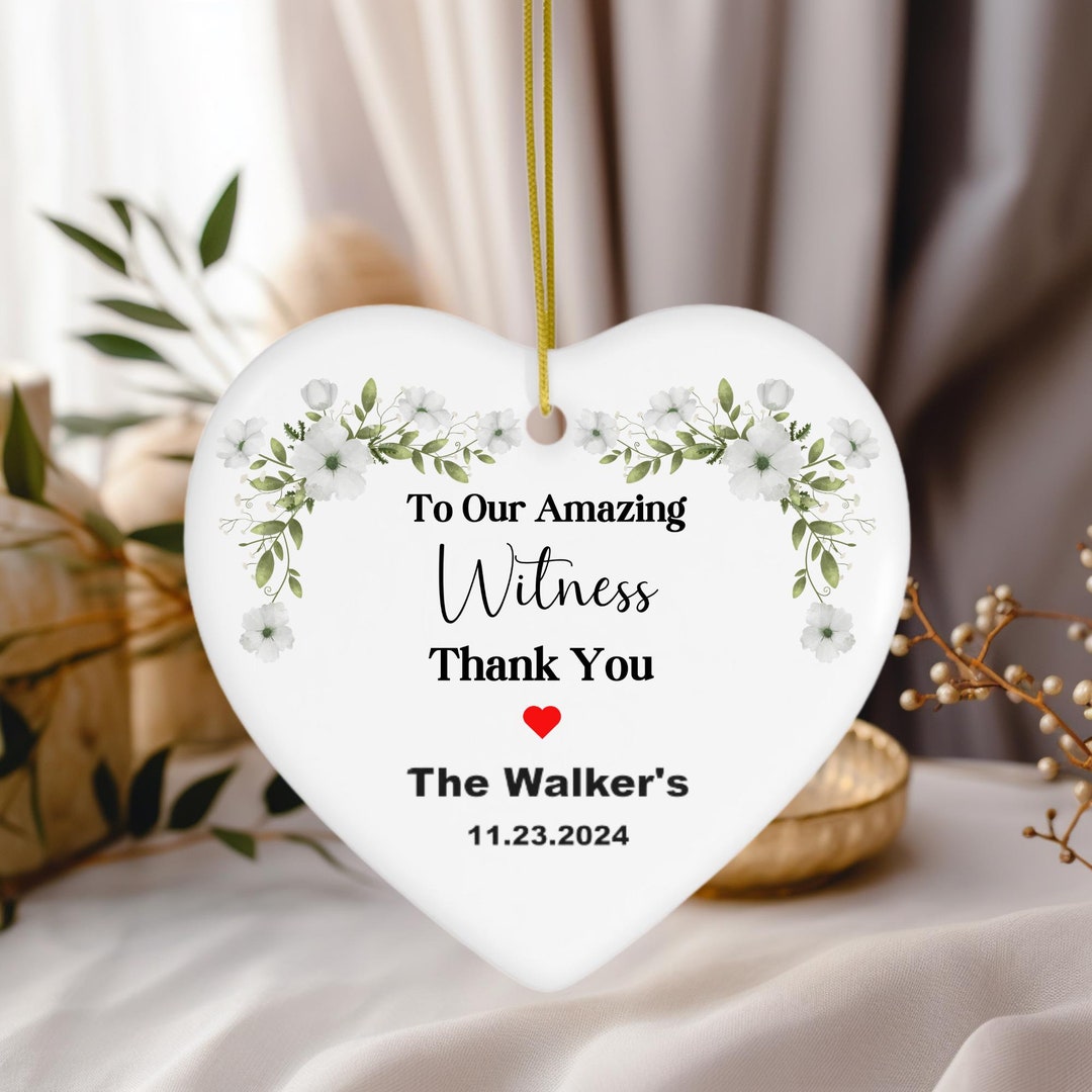 Custom Wedding Witness Thank You Gift-personalised Wedding Witness ...