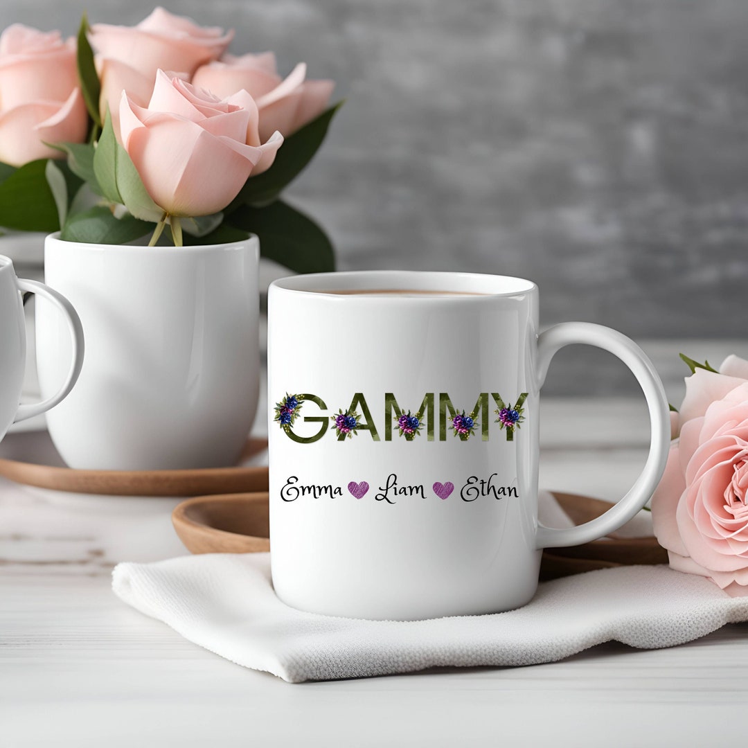 Gammy Mug With Kids Names, Personalized Gammy Mug, Gammy Gift, Gammy ...