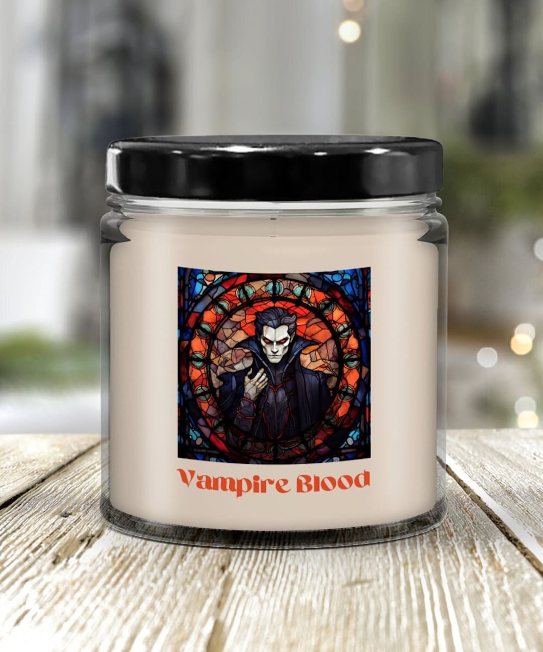 Vampire Blood Candle, Stained Glass Halloween Candle, Vampire Candle ...