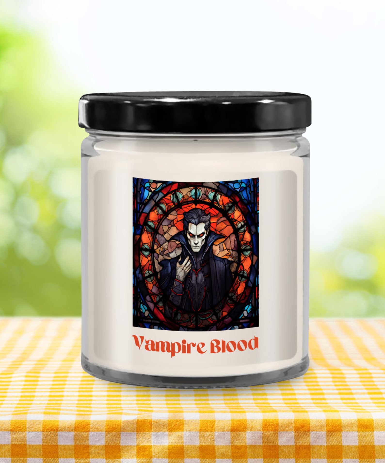 Vampire Blood Candle, Stained Glass Halloween Candle, Vampire Candle ...