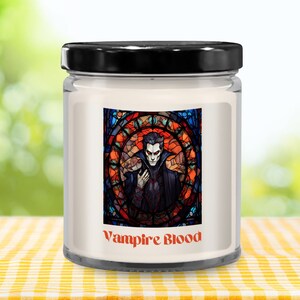 Vampire Blood Candle, Stained Glass Halloween Candle, Vampire Candle ...