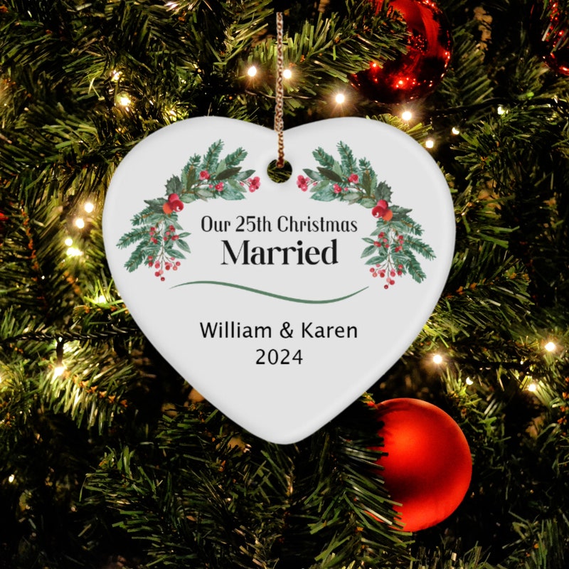 Our 25th Christmas Ornament - Etsy