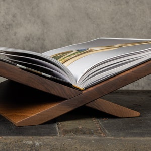 Open Book Stand Wood, Open Book Display, X Book Stand, Recipe Book ...