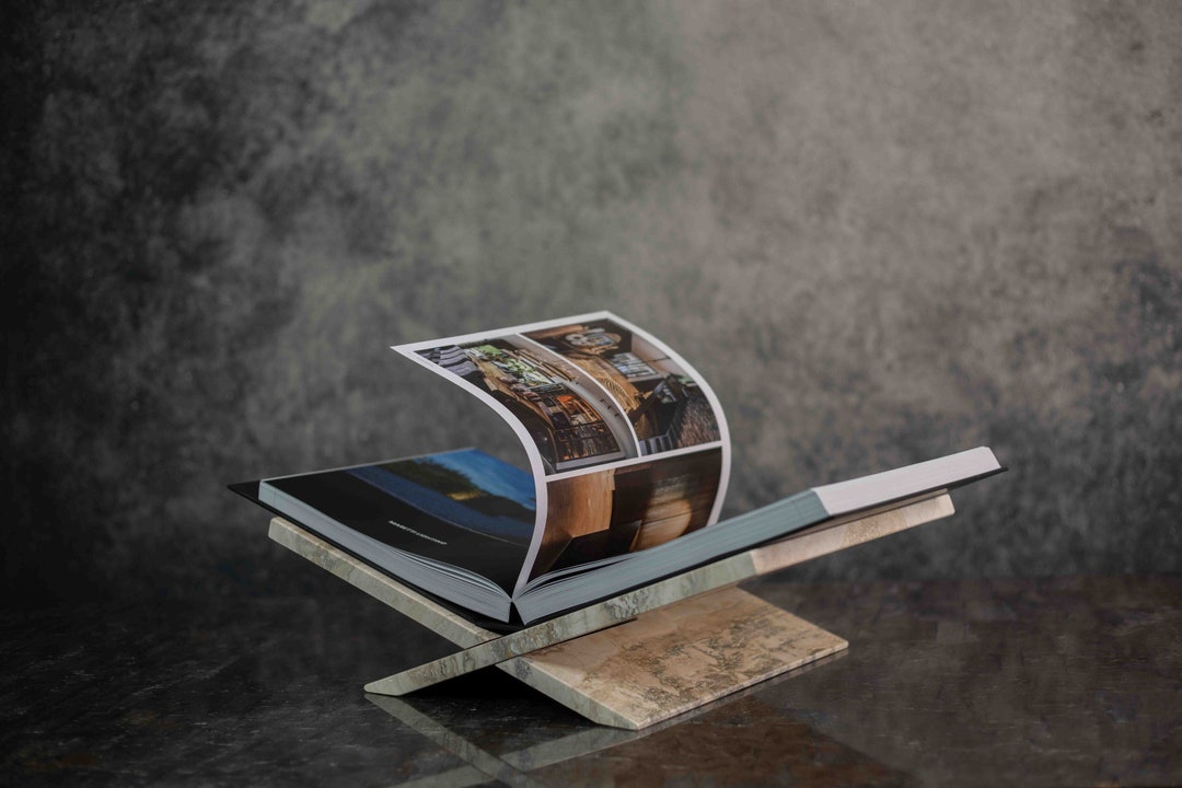 Open Book Stand Stone, Open Book Display, X Book Stand, Recipe Book ...