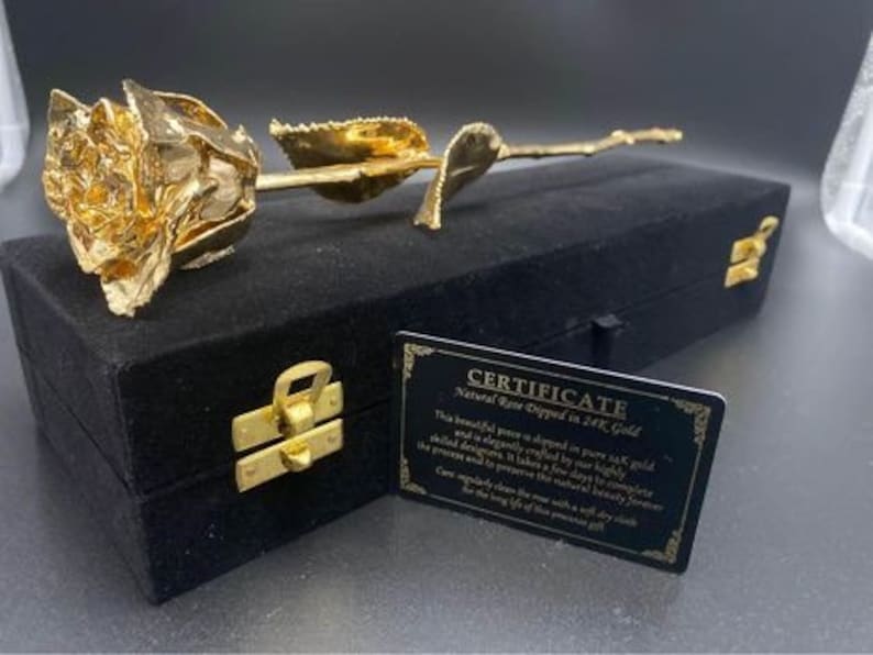 24K Gold Dipped Real Rose - Etsy