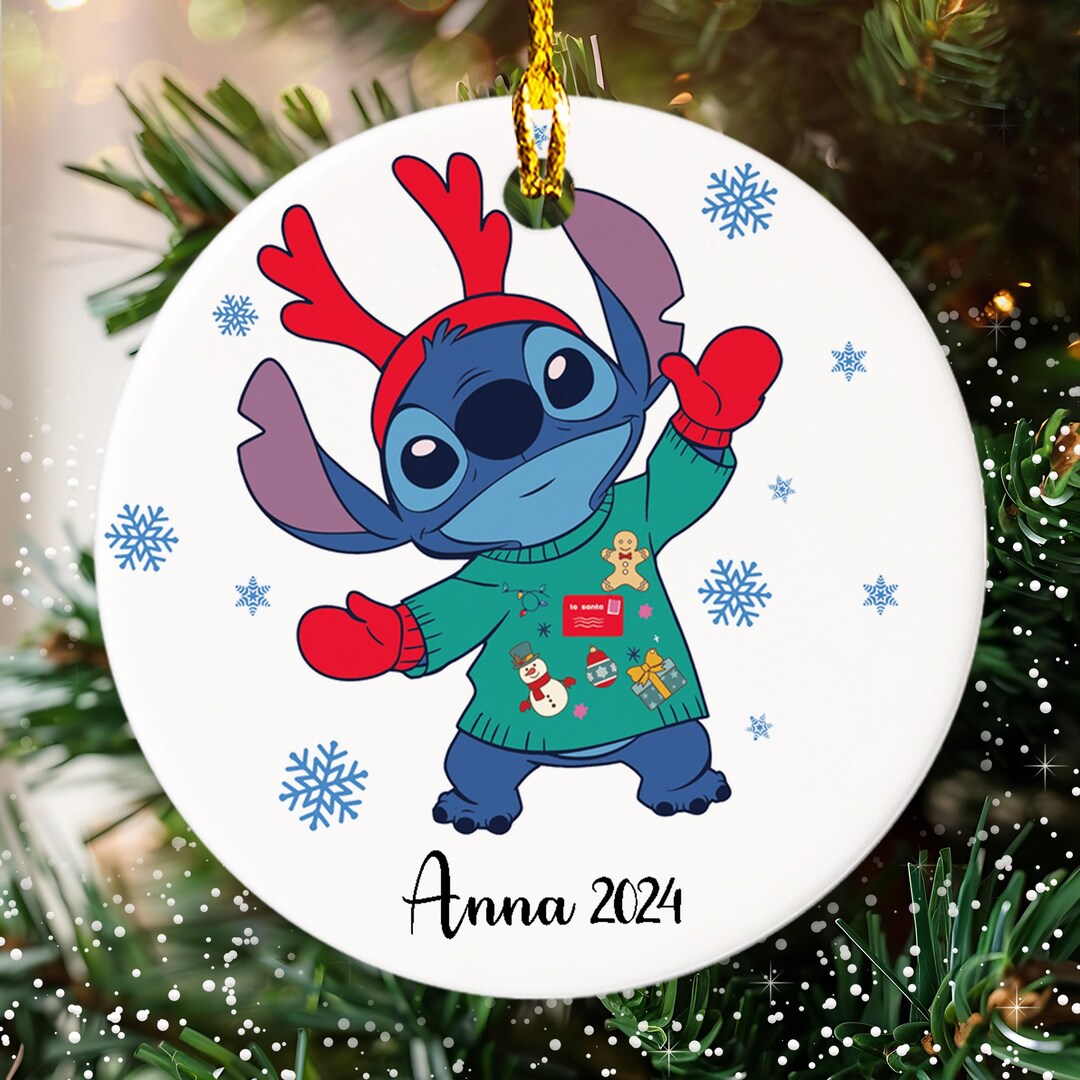 Personalized Stitch Christmas Ornament, Funny Stitchmas Xmas Customized ...