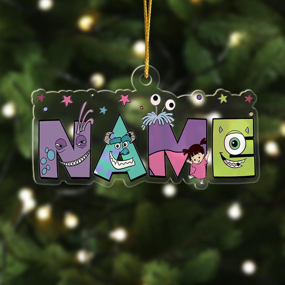 Personalized Monsters Inc Christmas Ornament, Custom Monster Characters ...