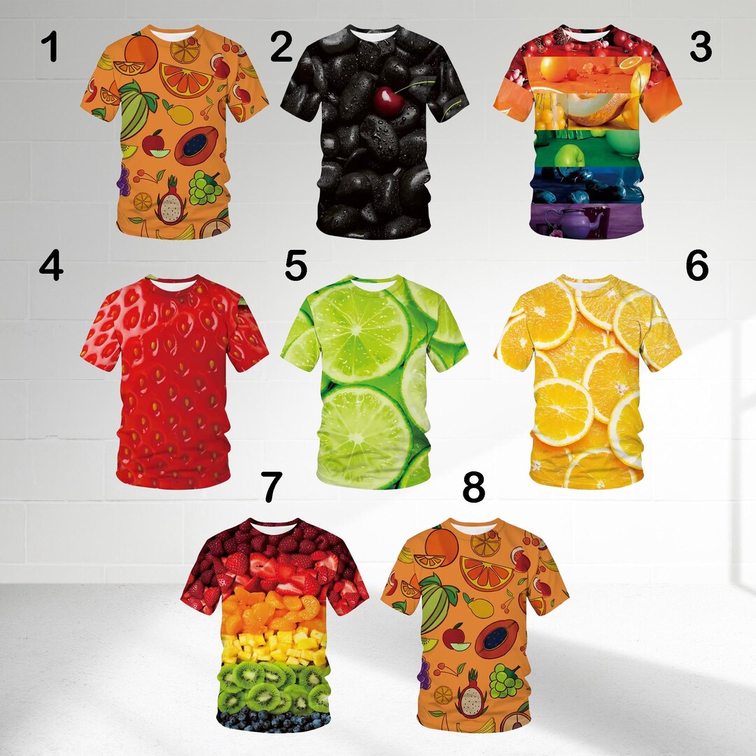Fruits Cosplay 3D Shirt, Orange Fruit Costume Shirt, Tropical Fruits ...