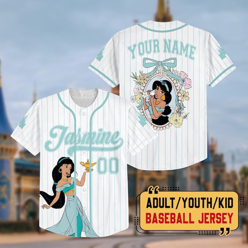 Personalized DN Princess Baseball Jersey, Custom Name and Princess ...