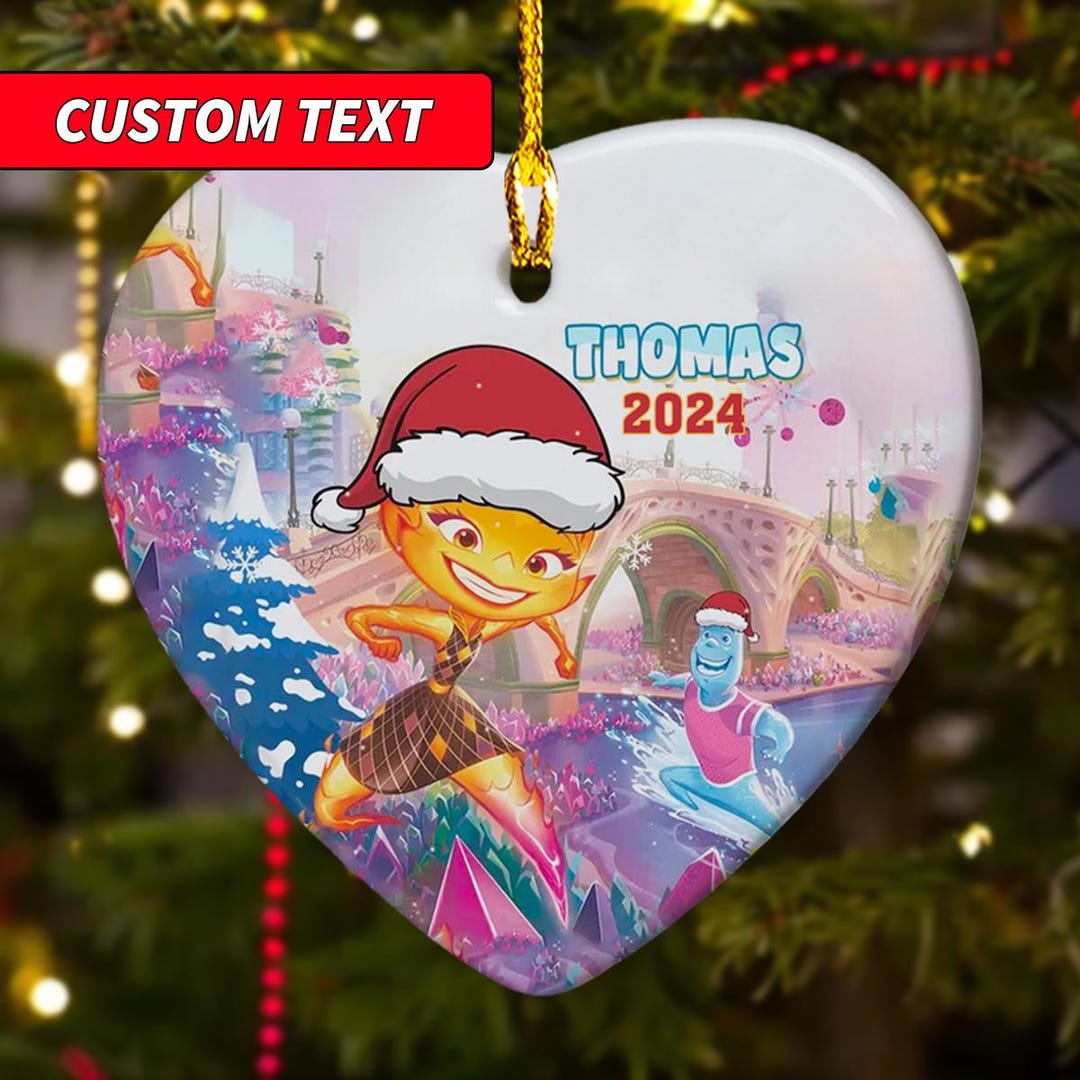 Personalized Elemental Christmas Ornament, Ember and Wade Xmas Ornament ...