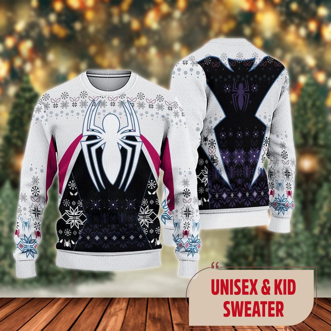 Spider-man Gwen Stacy Christmas Ugly Sweater, Spiderman Christmas ...