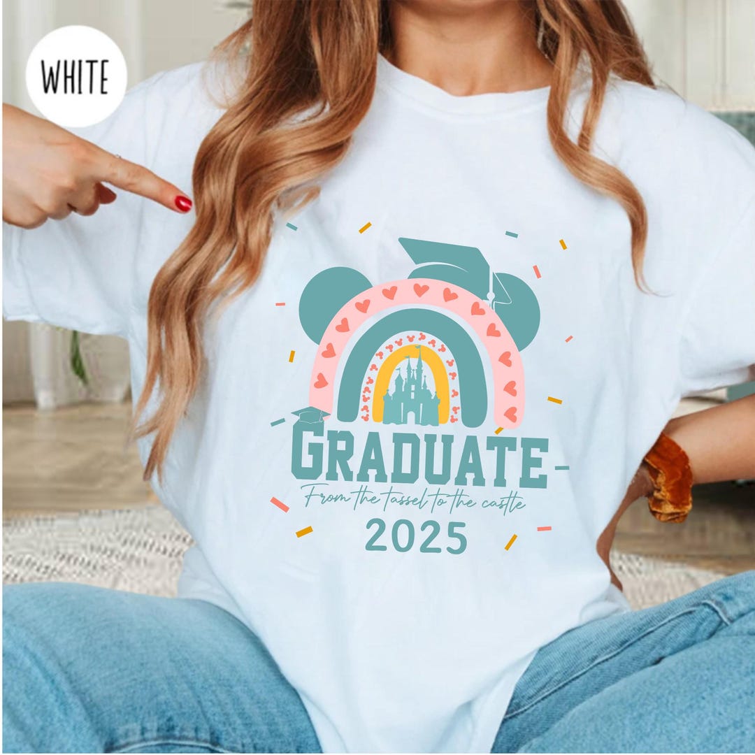 Disney Mickey Head Graduation 2025 From the Tassel to Castle T-shirt ...