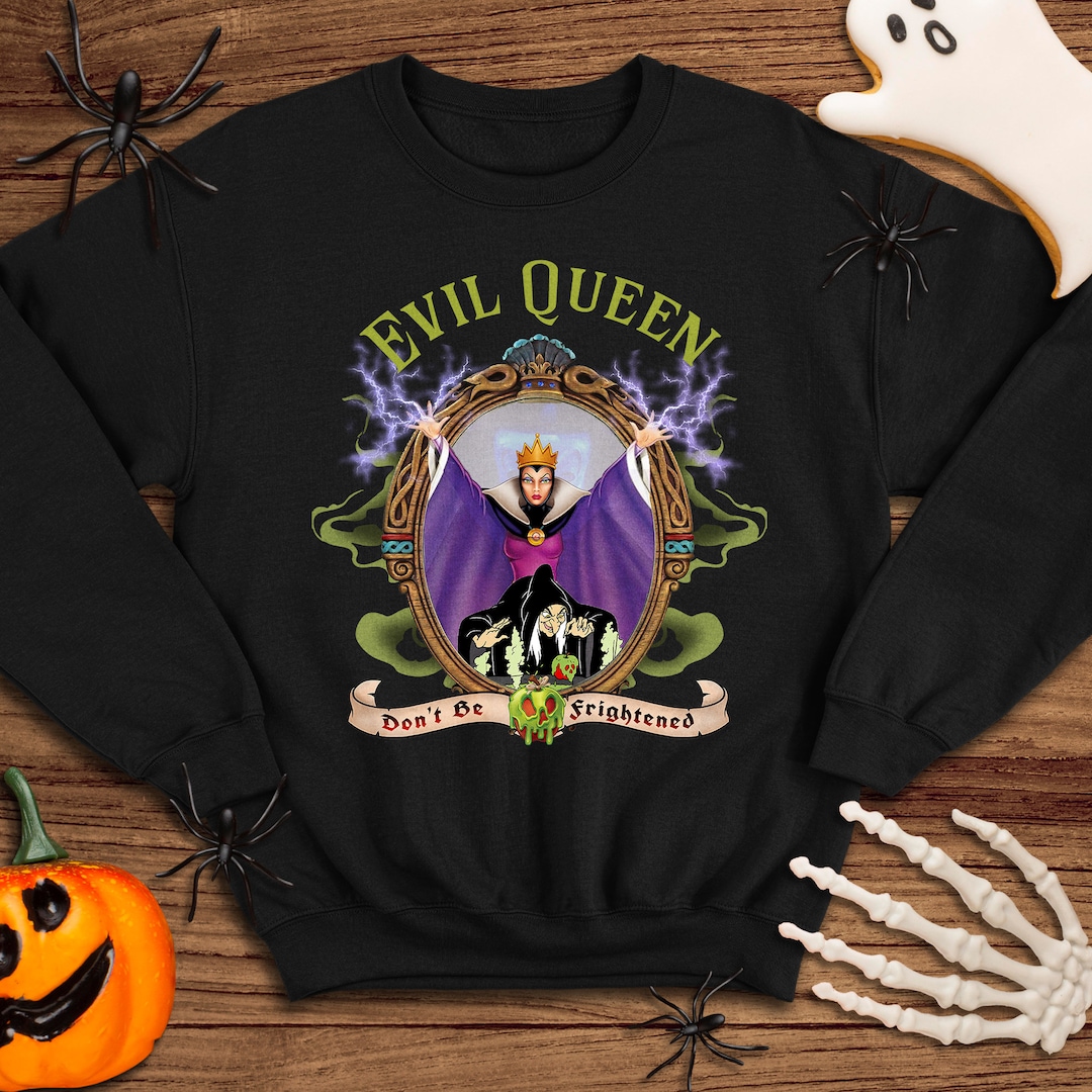 Retro 90s Snow White Evil Queen Shirt, Don't Be Frightened Portrait Villain Evil Women Halloween ...